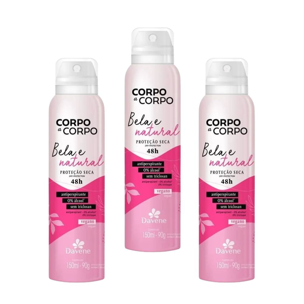 Kit 3 Semana do amigo Roll On Corpo a Corpo Suave 50ml